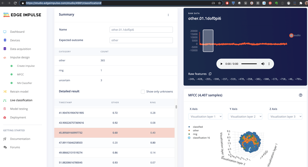 Deployed WebAssembly build gives different outcome compared to my edge impulse dashboard ...