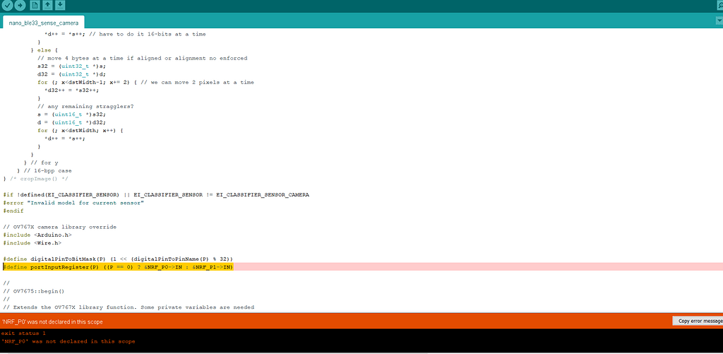Error In Object Detection Code When Deploying To Arduion Ide Help 1495