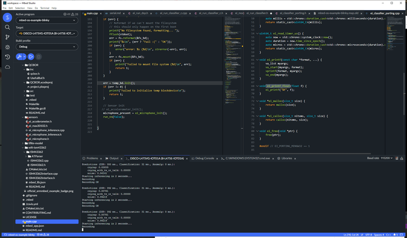Is there examples for CubeMX library? - Help - Edge Impulse