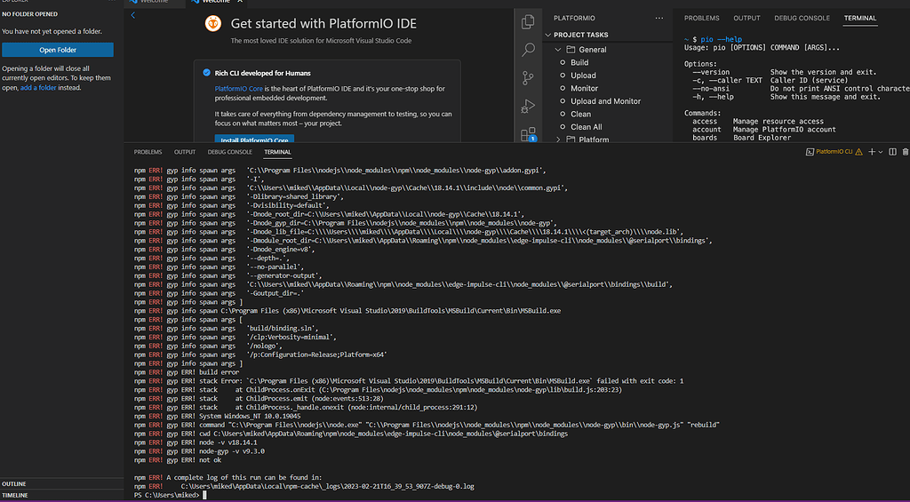 Error when installing Edge impulse CLI on Windows 10 - Edge Impulse