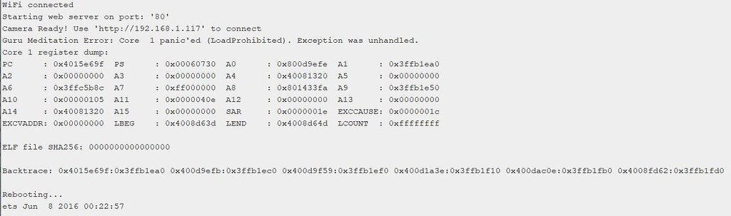Using Interrupt Causes Esp32 Cam To Continuously Reboot Help Edge