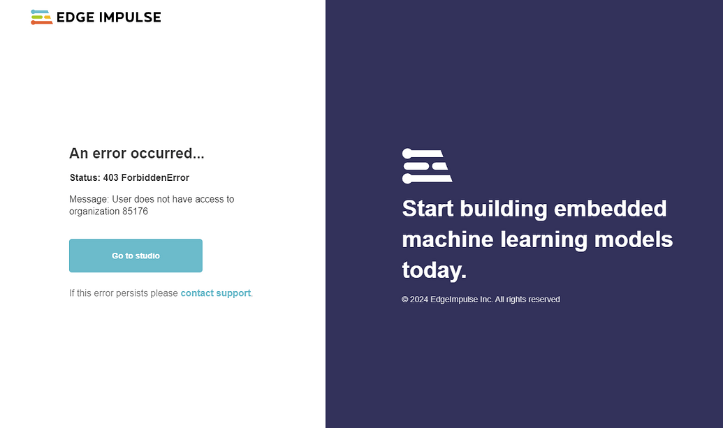 Cant Log In Anymore Account Corrupted Report Bugs Edge Impulse Forum 