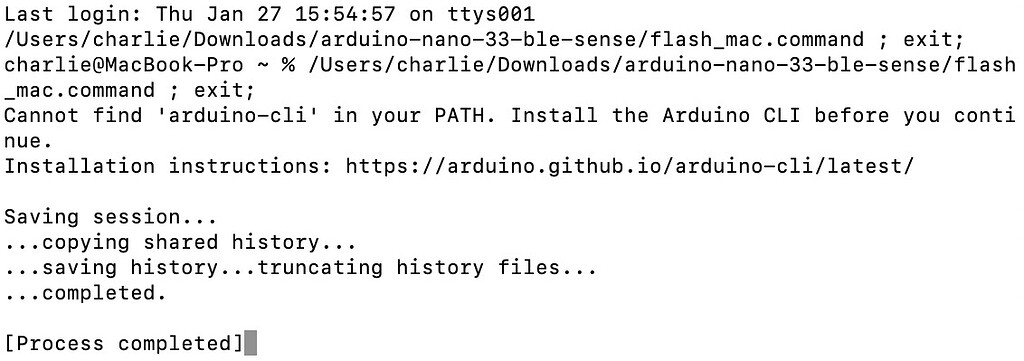 Connecting Arduino Nano 33 BLE Sense to Edge Impulse - Help - Edge Impulse