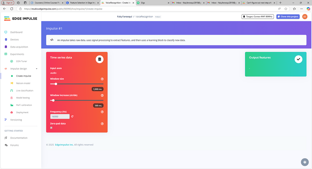 I can not see the feature extraction and learning options on my impulse - Help - Edge Impulse Forum