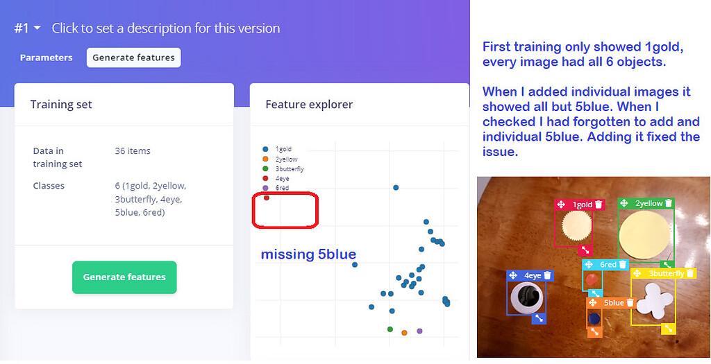 FOMO feature explorer possible bug - Report bugs - Edge Impulse FOMO feature explorer possible bug - Report bugs - Edge Impulse
