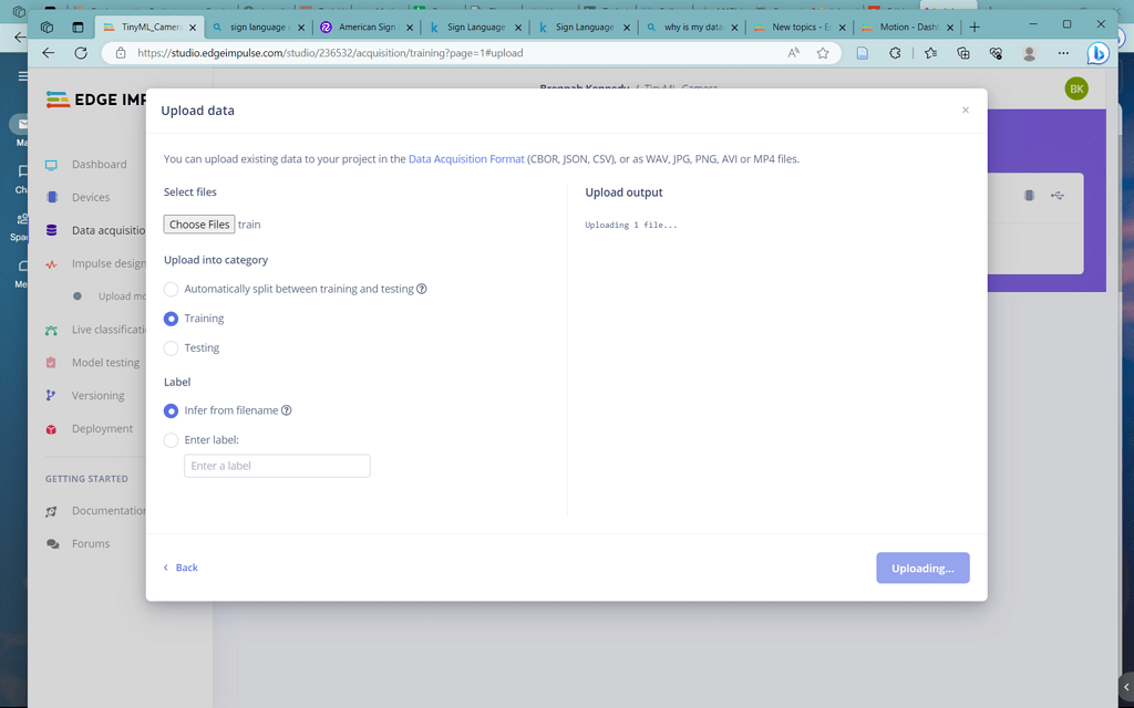 Data Set Slow to Upload - Help - Edge Impulse Forum