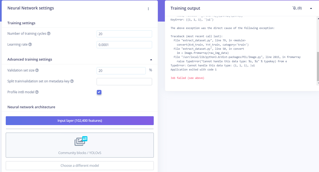 There is a problem with yolov5 training - Help - Edge Impulse Forum